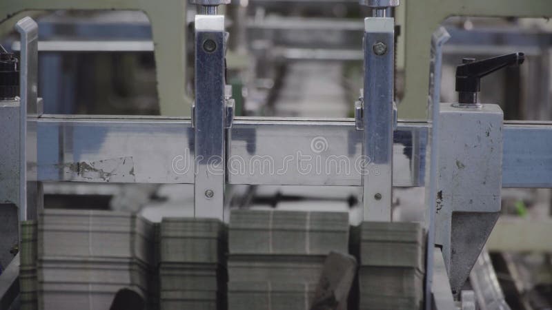 The Process, Line of Assembly of Cardboard Packaging in Boxes and ...