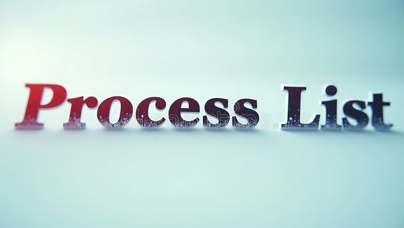 Process List Highlights Important Tasks and Their Statuses Outlined ...