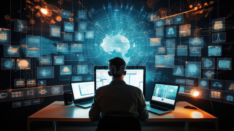 Process loading data stock illustration. Illustration of screens - 373064003