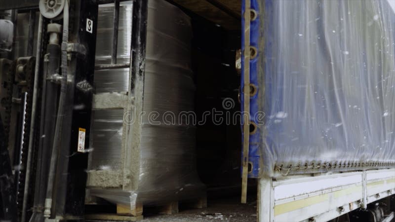 Process of Loading Heavy Goods Inside a Truck for the Transportation ...