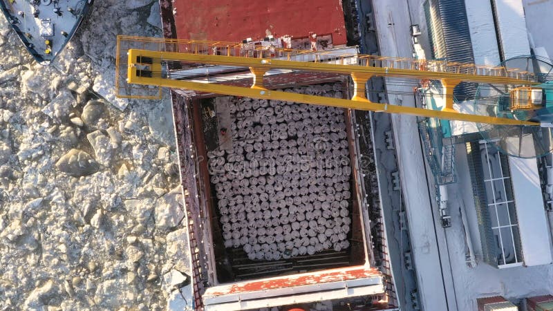 The Process of Loading a Vessel. Stock Footage - Video of export ...
