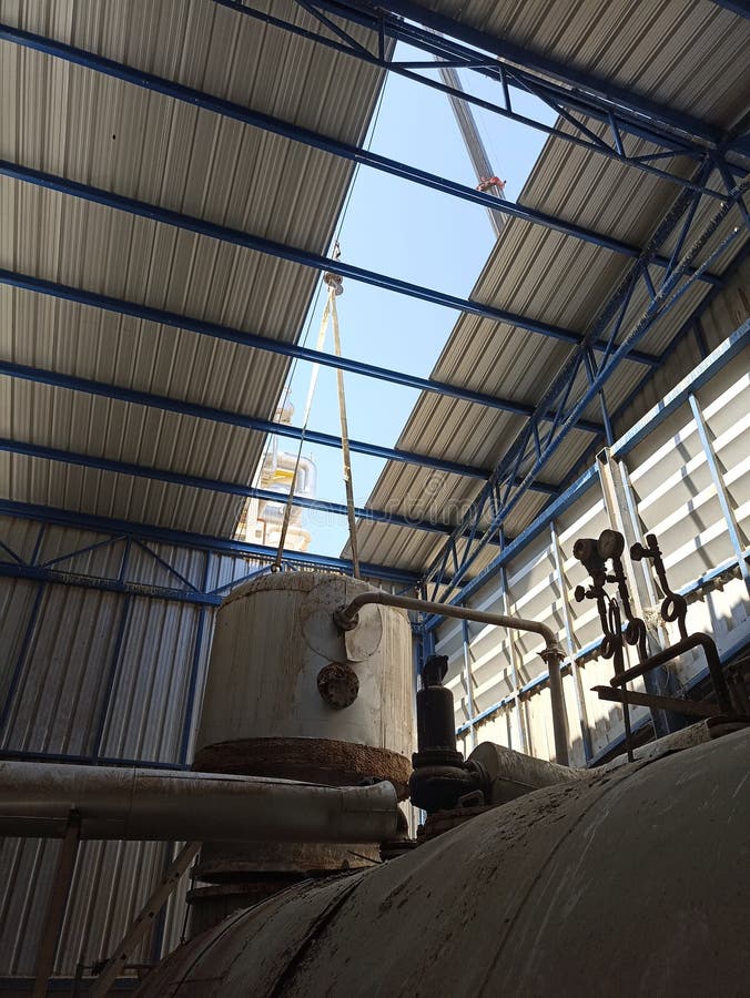 Process of Maintenance and Fixing Machine by Opening the Roof of ...