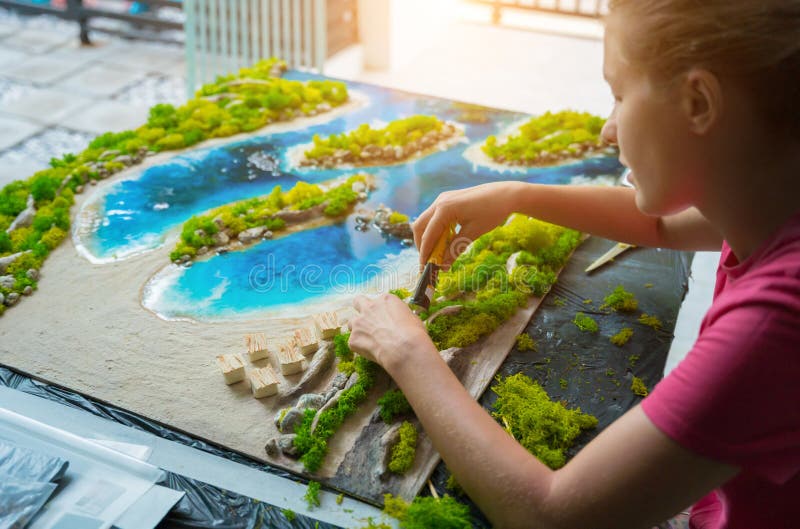 The Process of Making the Art Decor of Epoxy Resin, Natural Stones and ...