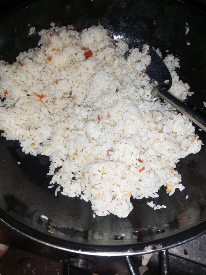The Process of Making Authentic Indonesian Fried Rice Stock Image ...
