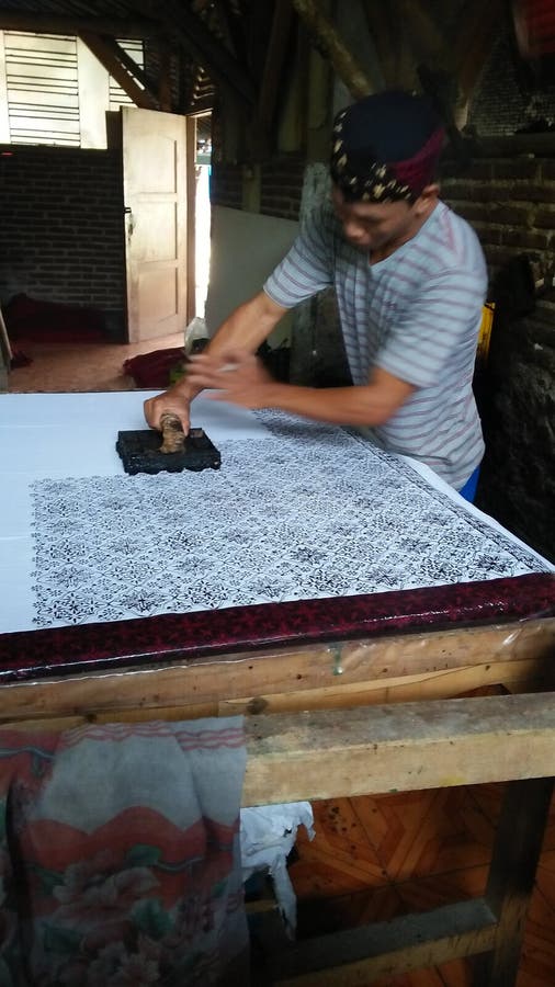 The Process of Making Batik Cap Editorial Image - Image of batik ...
