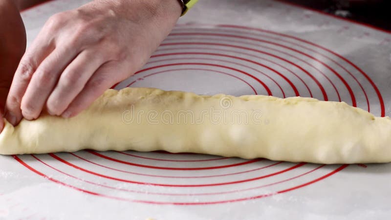 The Process of Making a Berry Roll. Stock Video - Video of dough ...