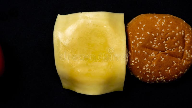 The Process of Making a Burger from Different Ingredients. Stop Motion ...
