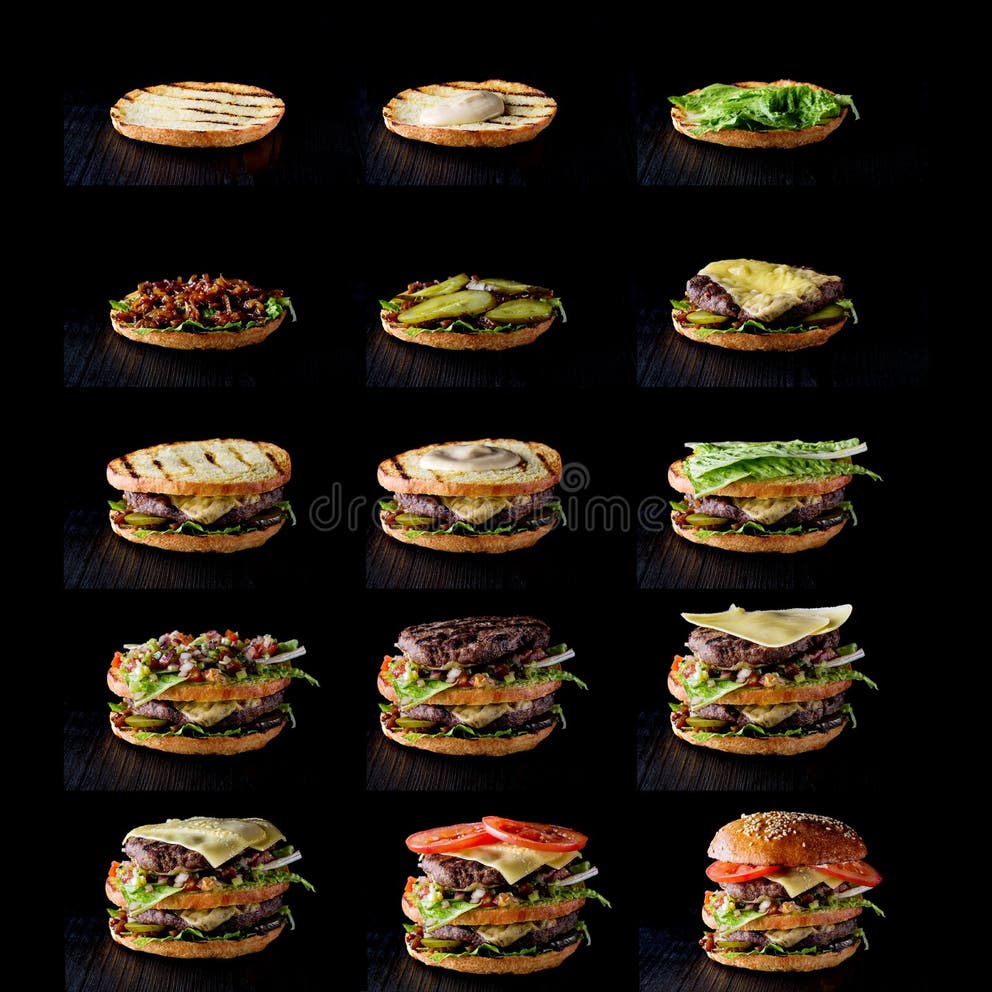 1,561 Burger Collage Stock Photos - Free & Royalty-Free Stock Photos ...