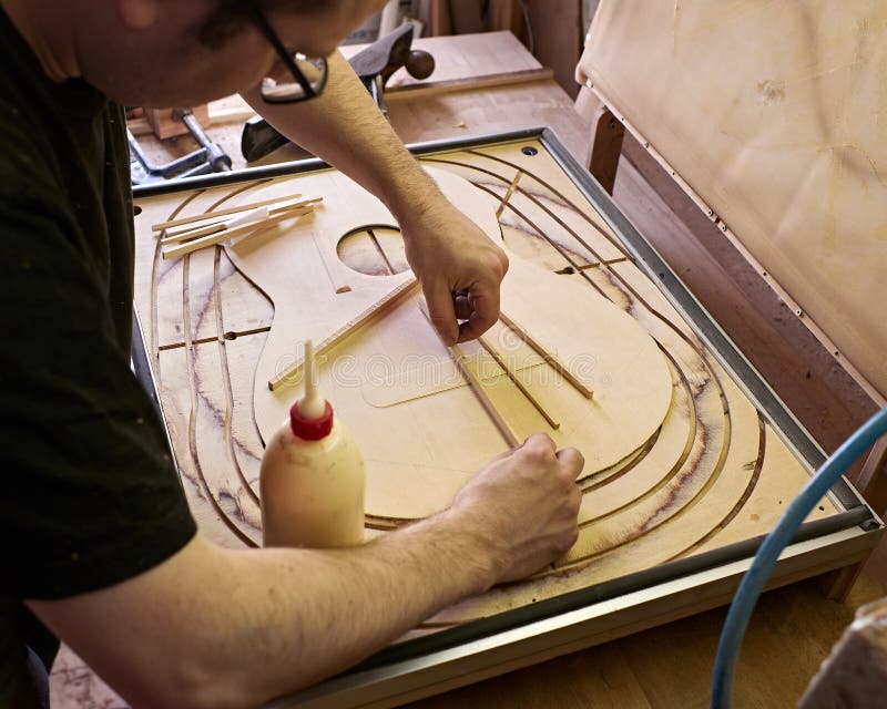 The Process of Making Classical Guitar. Stock Photo - Image of classic ...