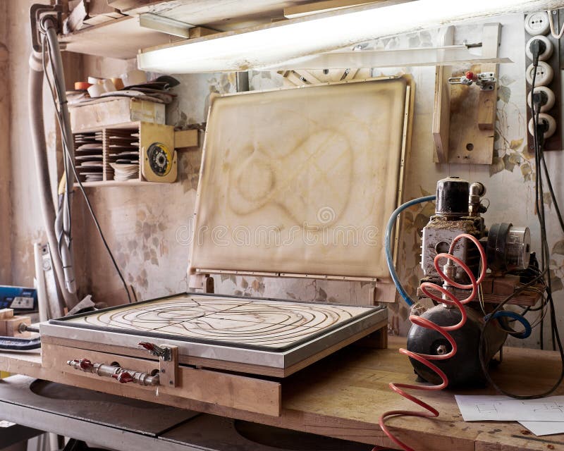 The Process of Making Classical Guitar. Stock Image - Image of ...