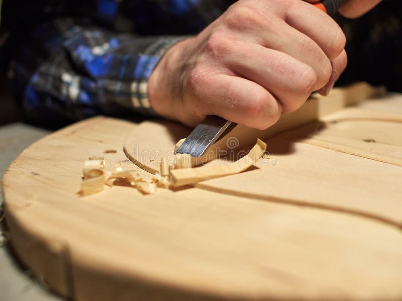The Process of Making Classical Guitar. Stock Photo - Image of craft ...