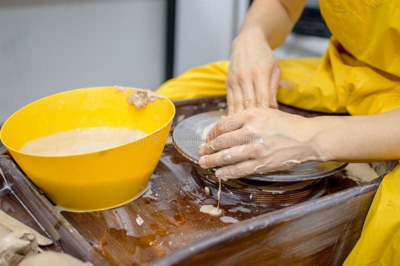 Making Clay Pots on a Circle Stock Photo - Image of form, products ...