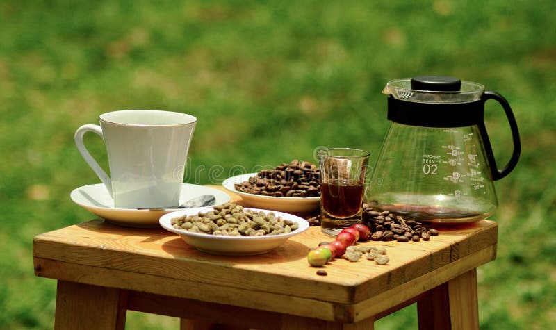 A process of making coffee stock photo. Image of meal - 226426820