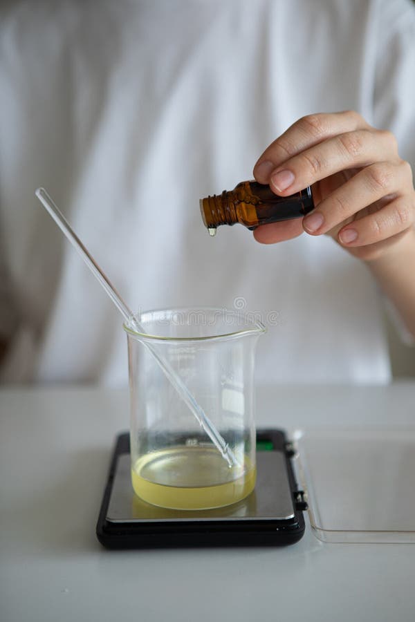 The Process of Making Cosmetics at Home. Stock Photo - Image of person ...