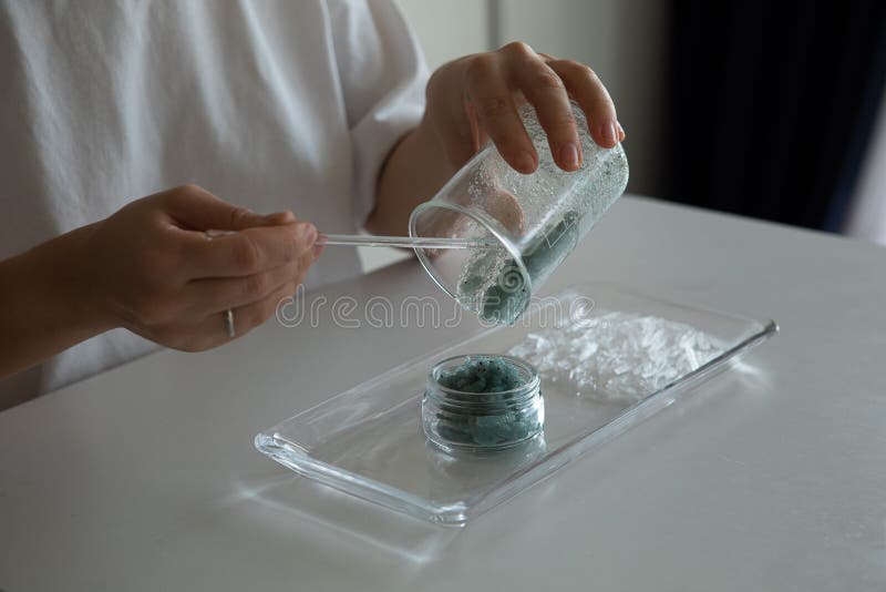 The Process of Making Cosmetics at Home. Stock Photo - Image of care ...