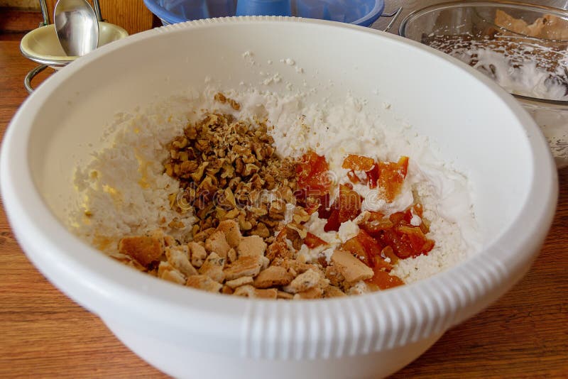 Process of Making Cottage Cheese Cake Stock Image - Image of fresh ...