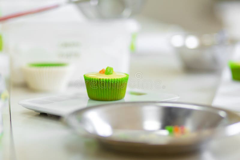 The Process of Making Cupcakes. Creation of Cakes by Professional ...