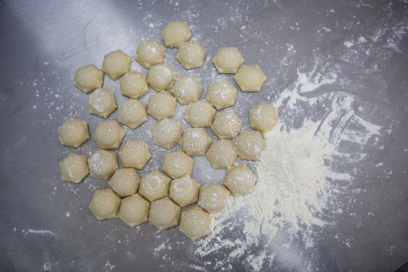 The Process of Making Dumplings, Dumplings Close-up. Stock Photo ...