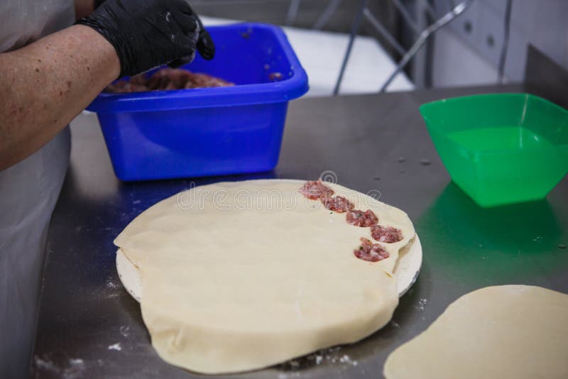 The Process of Making Dumplings, Dumplings Close-up. Stock Photo ...