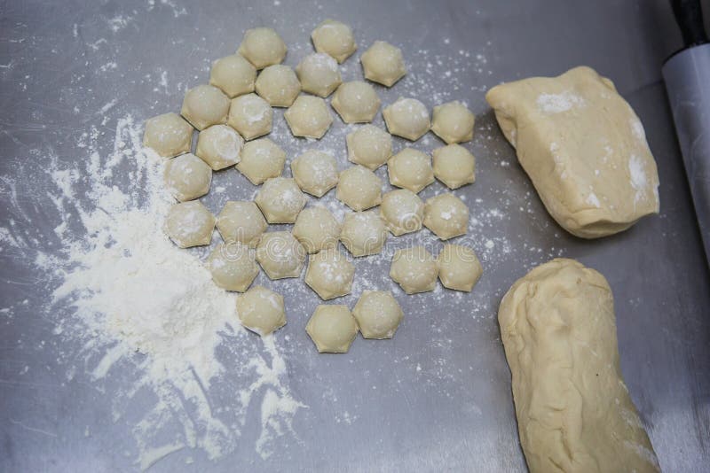 The Process of Making Dumplings, Dumplings Close-up. Stock Photo ...