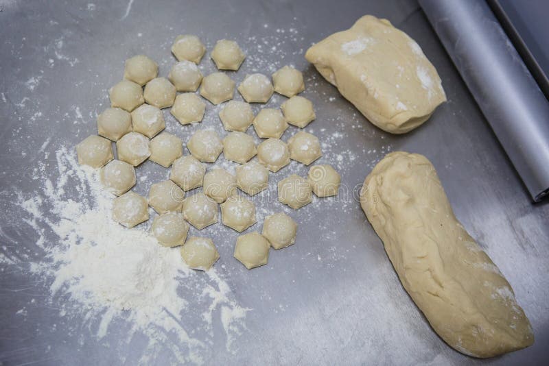 The Process of Making Dumplings, Dumplings Close-up. Stock Photo ...