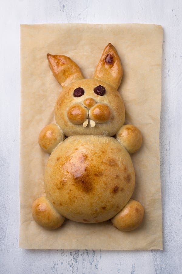 Making Easter Bunny Buns of Delicious Sweet Dough for a Child. Diy ...