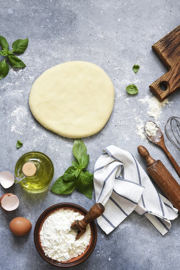 The Process of Making Fakachi, Flour and Basil. Ingredients for Making ...