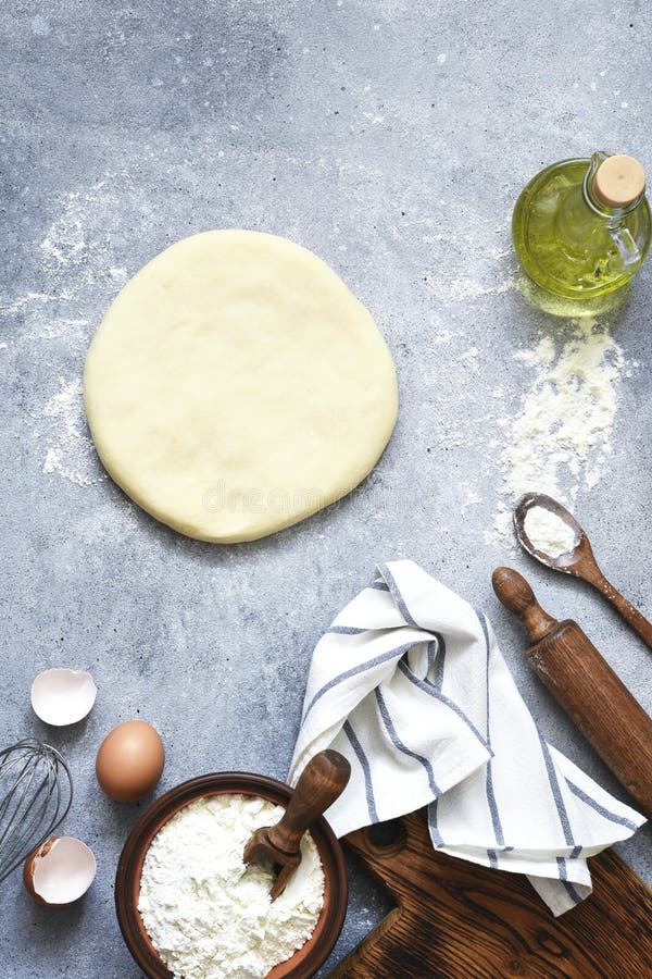 The Process of Making Fakachi, Flour and Basil. Ingredients for Making ...