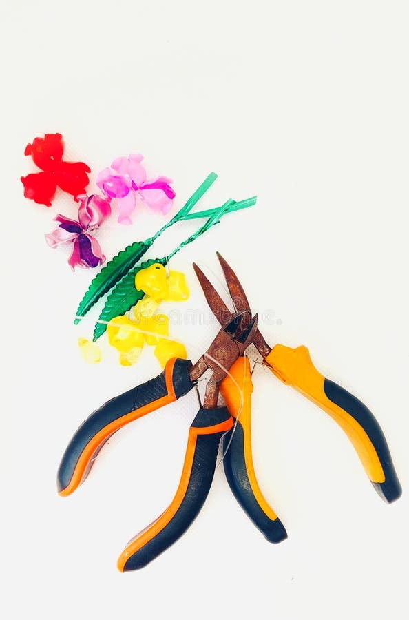 The Process of Making Flower Crafts from Beads Stock Image - Image of ...