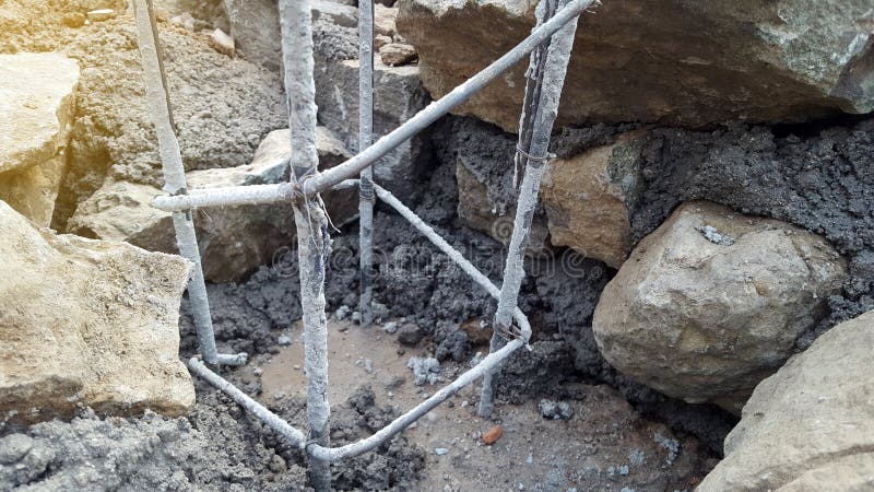 The Process of Making the Foundation of a House Building Stock Image ...