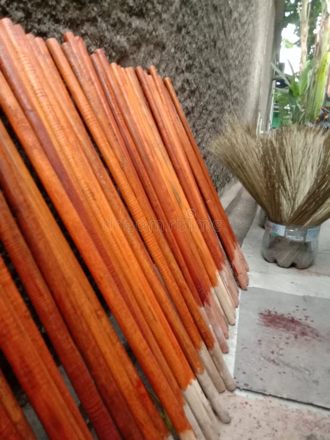 Garden Broom editorial stock photo. Image of page, stick - 294508368