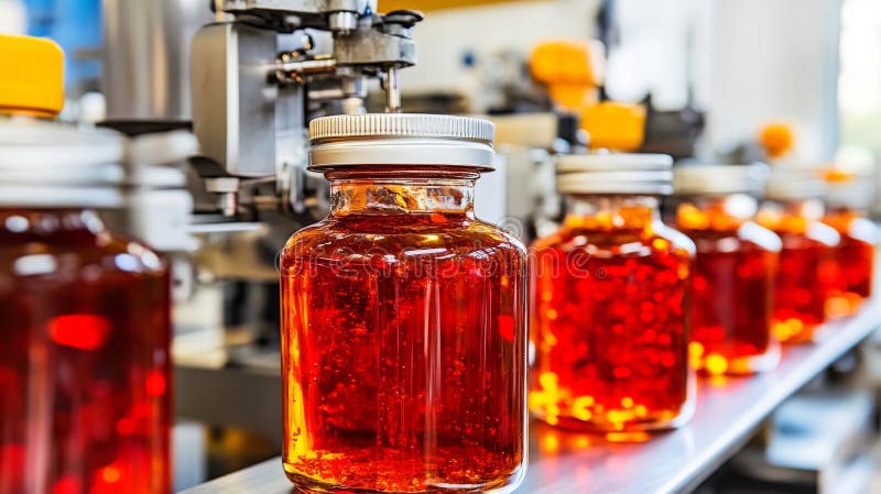 The Process of Making Glass Involves Molten Red Glass Being Poured into ...