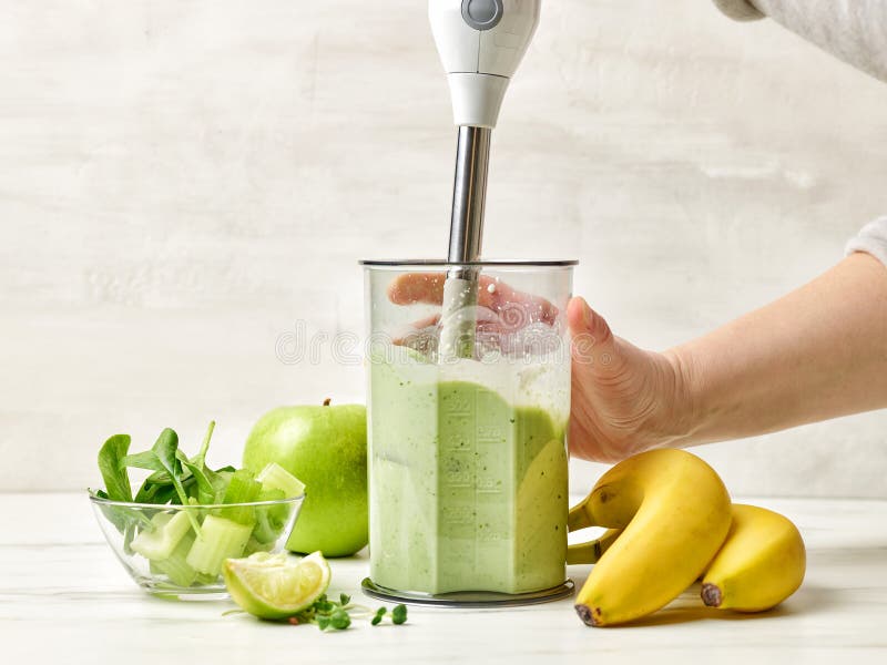 Process of Making Healthy Breakfast Smoothie Stock Image - Image of ...