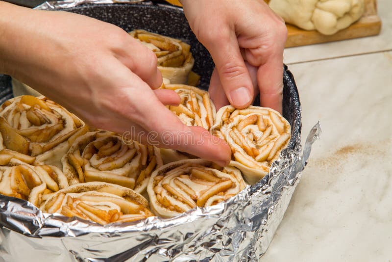 Process Making Home Apple Pie Form Rose Stock Photos - Free & Royalty ...