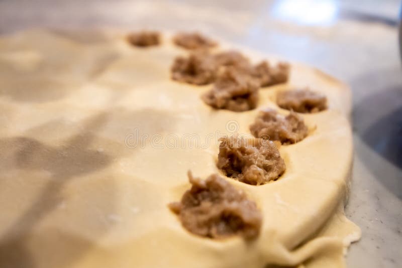 The Process of Making Homemade Dumplings Stock Image - Image of chinese ...