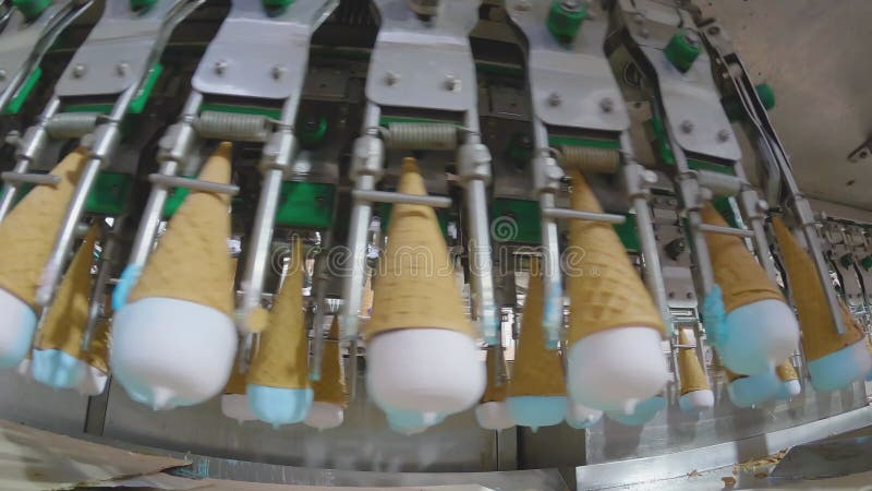 How Ice Cream is Made. the Process of Making Ice Cream Stock Footage ...