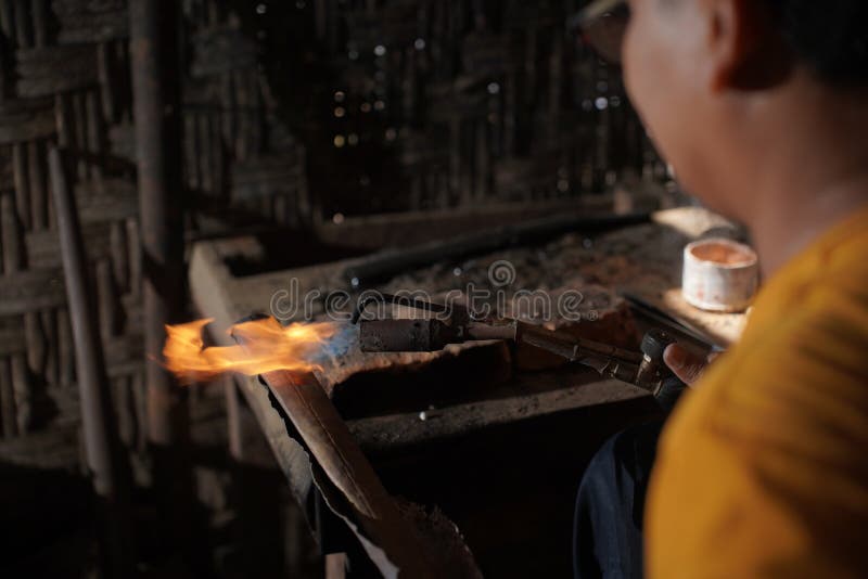 The Process of Making Keris is Done Manually and Traditionally Stock ...