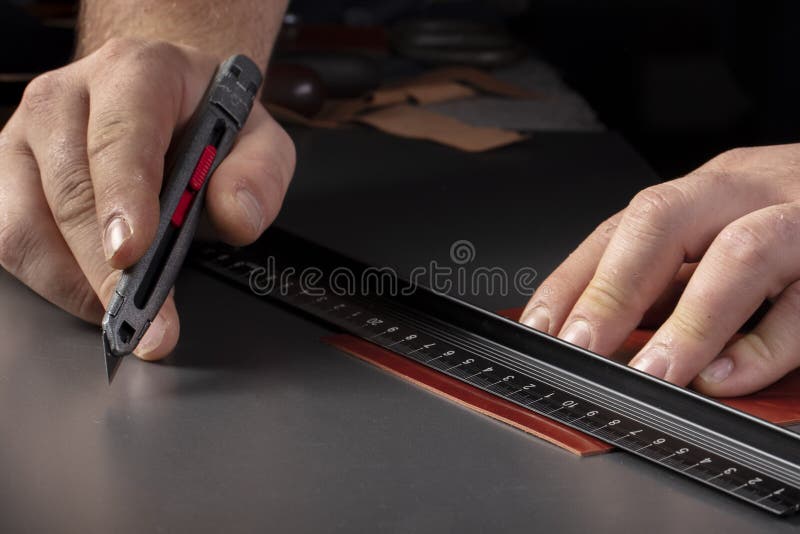 The Process of Making Leather Goods Stock Photo - Image of coloring ...
