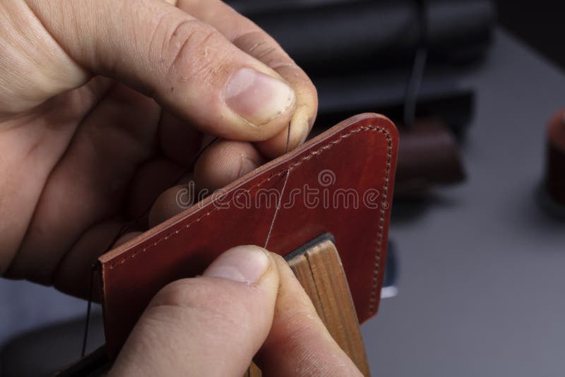 The Process of Making Leather Goods Stock Photo - Image of furniture ...