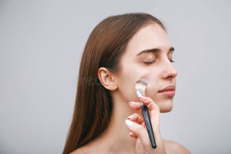 Process of Making Makeup stock image. Image of fuller - 141473931