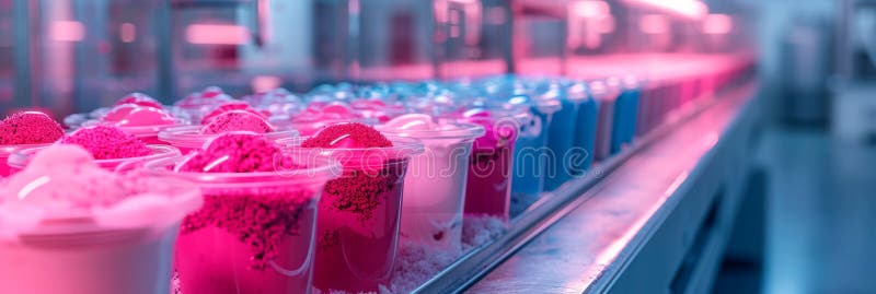 The Process of Making and Packing Ice Cream at a Confectionery Factory ...