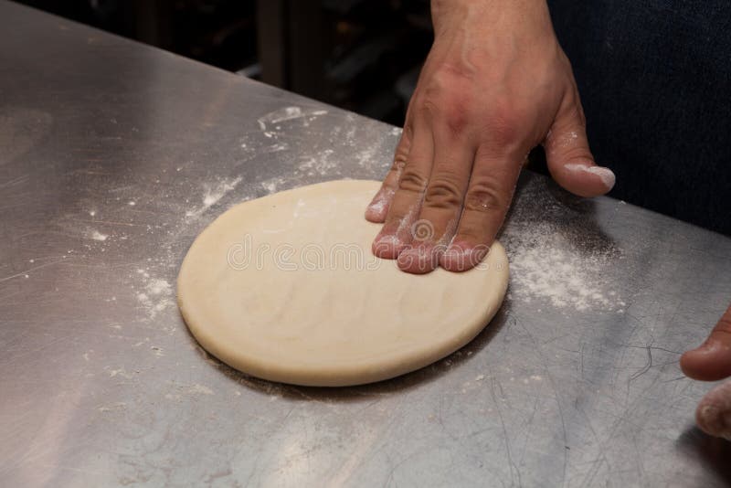 Process of Making Pizza or Focaccia. Step-by-step Instructions. Step 3 ...
