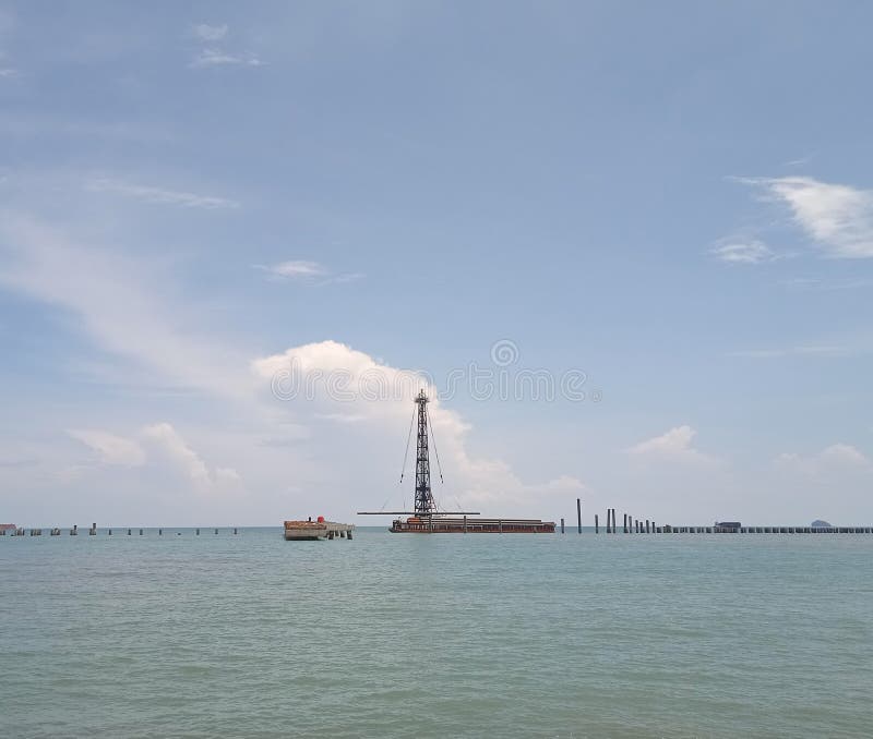 The Process of Making a Port in the Middle of the Sea, and on the Left ...