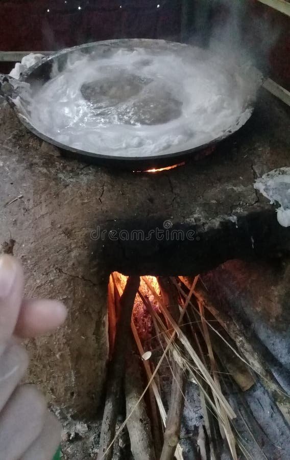 The Process of Making Red Sugar or Palm Sugar Stock Image - Image of ...
