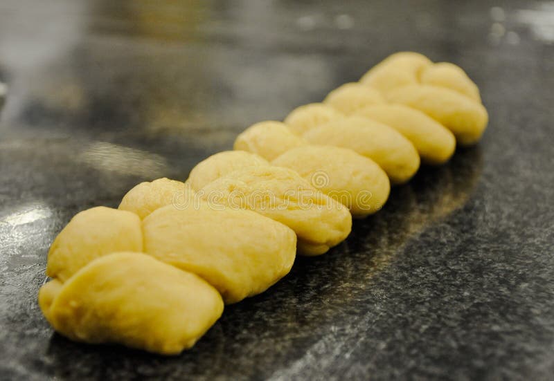 A Beautiful Shape of Bread Braid Prepare To Cook and Sale at a Bakery ...