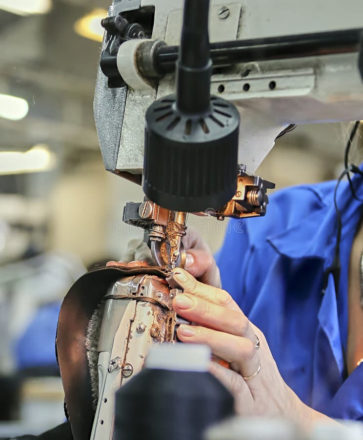 The Process of Making Shoes in a Factory Stock Image - Image of plant ...