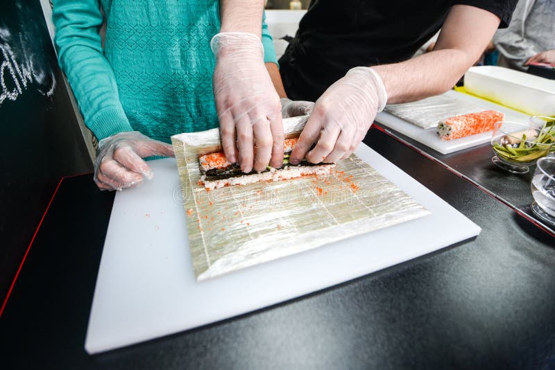 Process of making sushi stock photo. Image of healthy - 88308734
