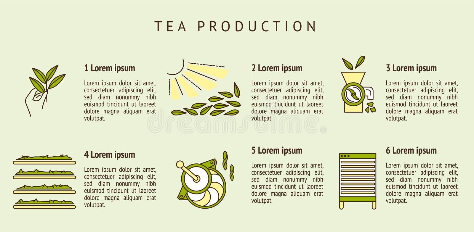 The Process of Making Tea by Stages Stock Vector - Illustration of ...