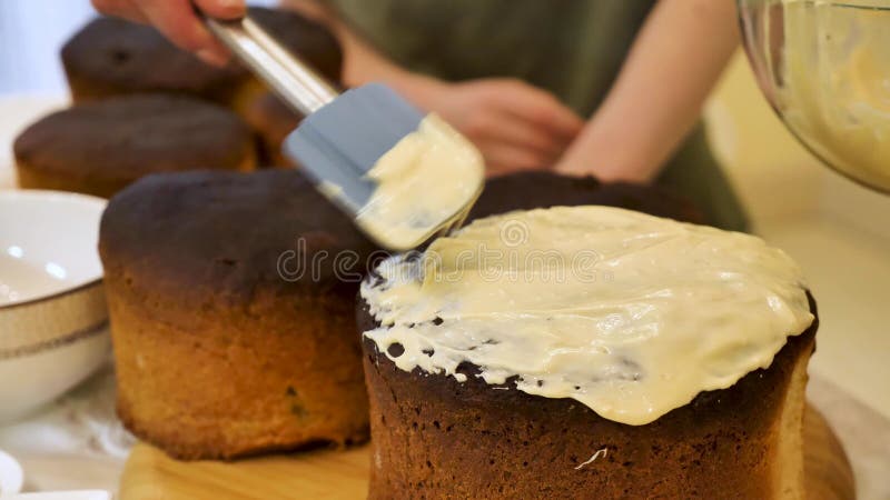 Traditional Easter Cake Step-by-Step Guide Stock Video - Video of ...