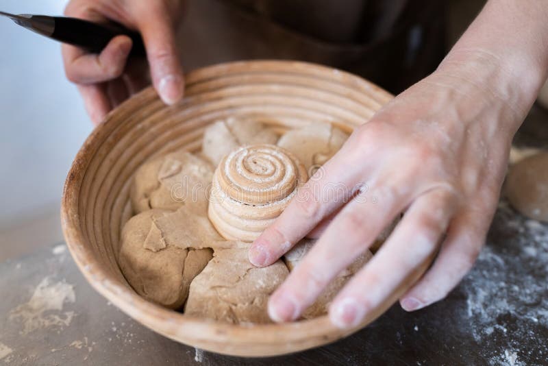 The Process of Making Traditional French Bread in a Craft Bakery ...